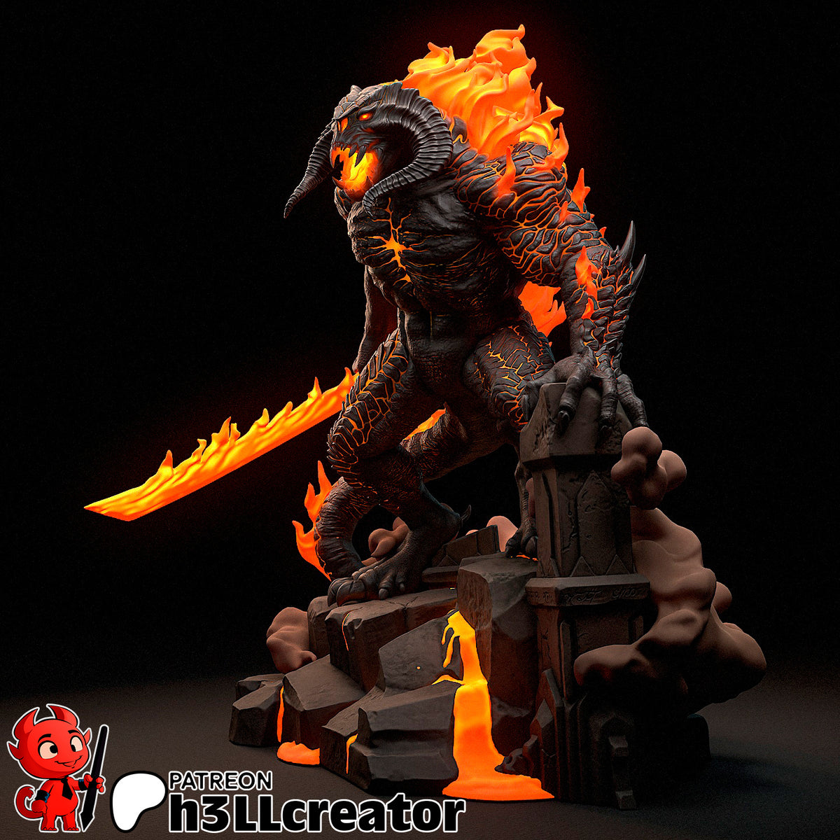 Balrog Paintable Figurine – Daëlys Art
